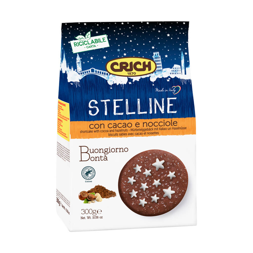 Crich Stelline Shortcake with cocoa and hazelnuts 300g (12pcs ...